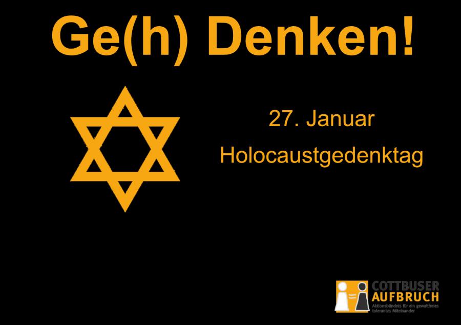 27. Januar - Holocaust-Gedenktag - Cottbuser Aufbruch